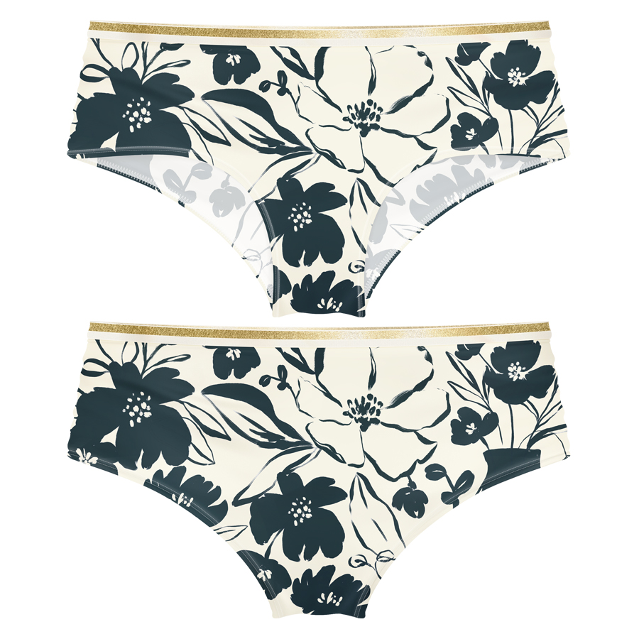 Panty Flor Negra Cachetero - Ropa Interior - Fidelina – Vergara Collection
